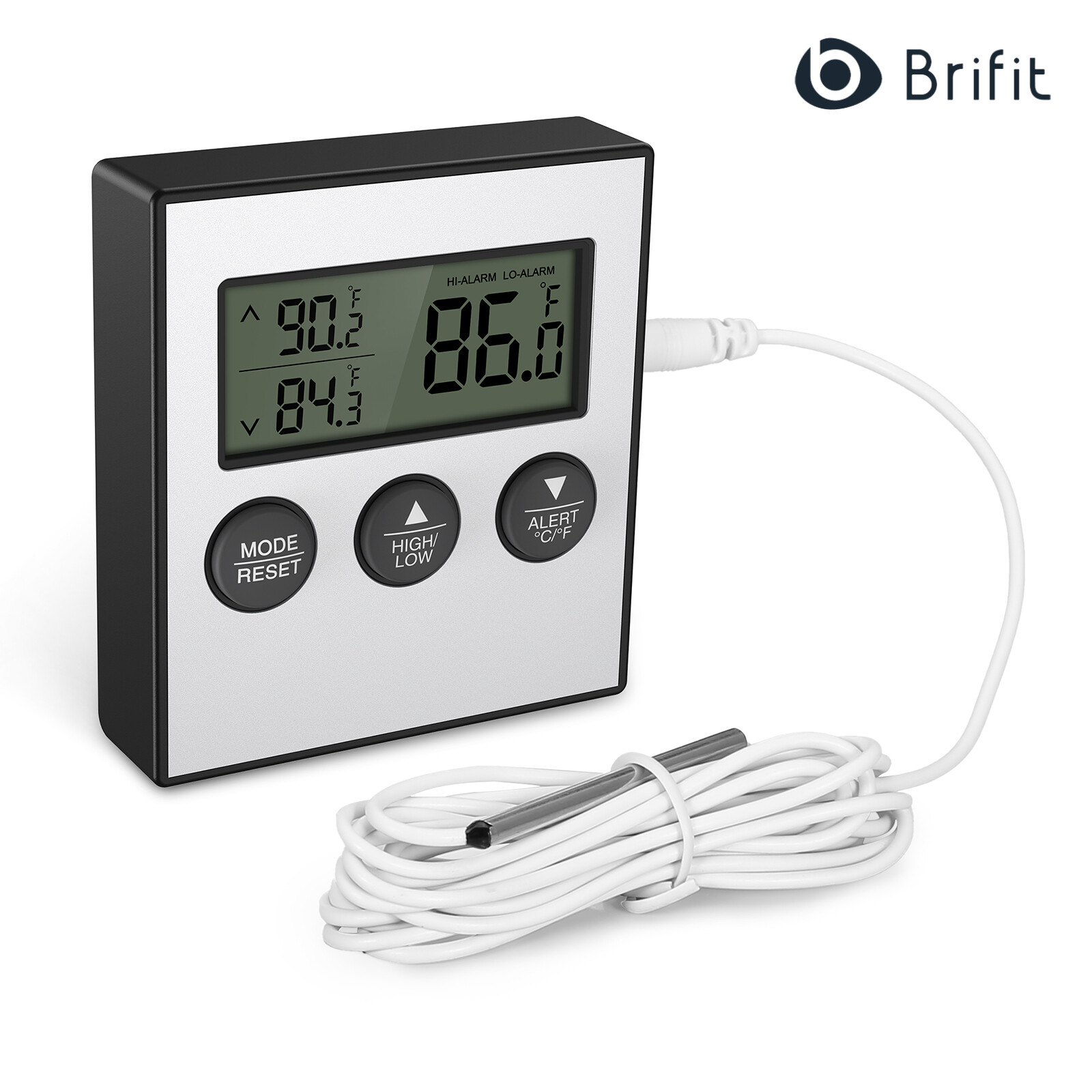 Brifit Refrigerator Thermometer Temperature Sensor Monitor Digital ...