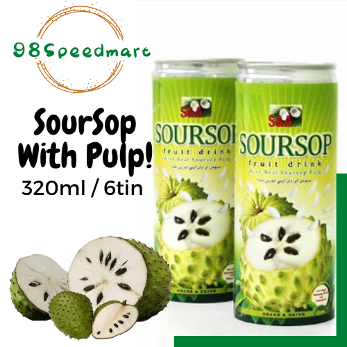 [98] S&A Soursop Juice With Pulp Drinks 320ml x 6tin | Lazada
