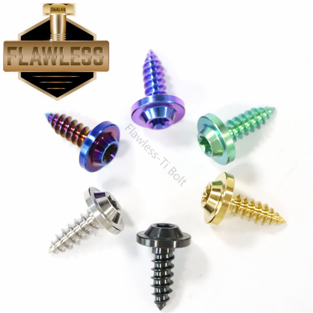 Flawless-Ti Gr5 Titanium Alloy สกรูเกลียวปล่อย Nut M5 1012151820253035 ...