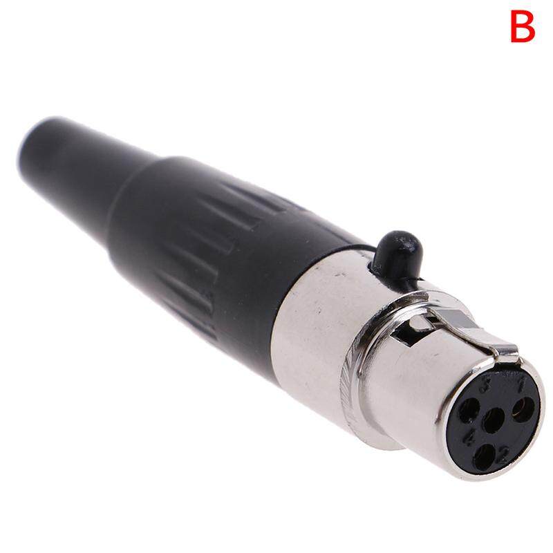 1Pc Mini XLR 3 4 Pin Female Plug Small XLR Audio Microphone Connector ...