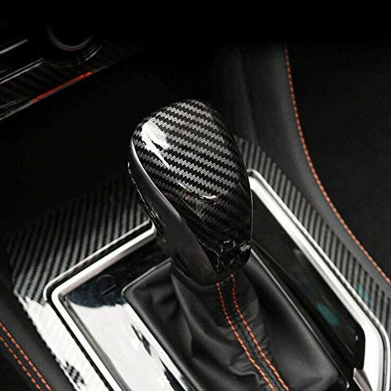 Car Carbon Fiber ABS Gearshift Gear Shift Lever Knob Cap Cover for ...