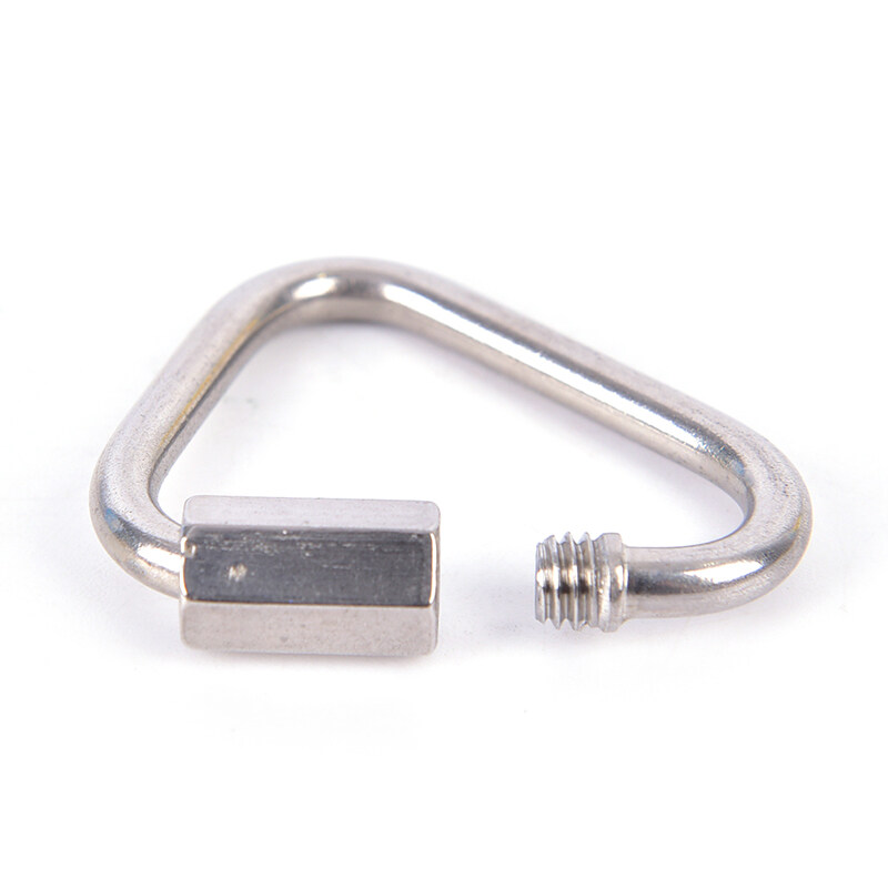 Extra Sweet Triangle Carabiner Stainless Steel Keychain Snap Clip Hook ...