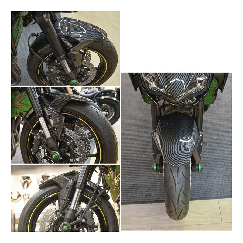 Motorcycle Carbon Fiber Front Tire Fender Mudguard Splash Guard Cover ...