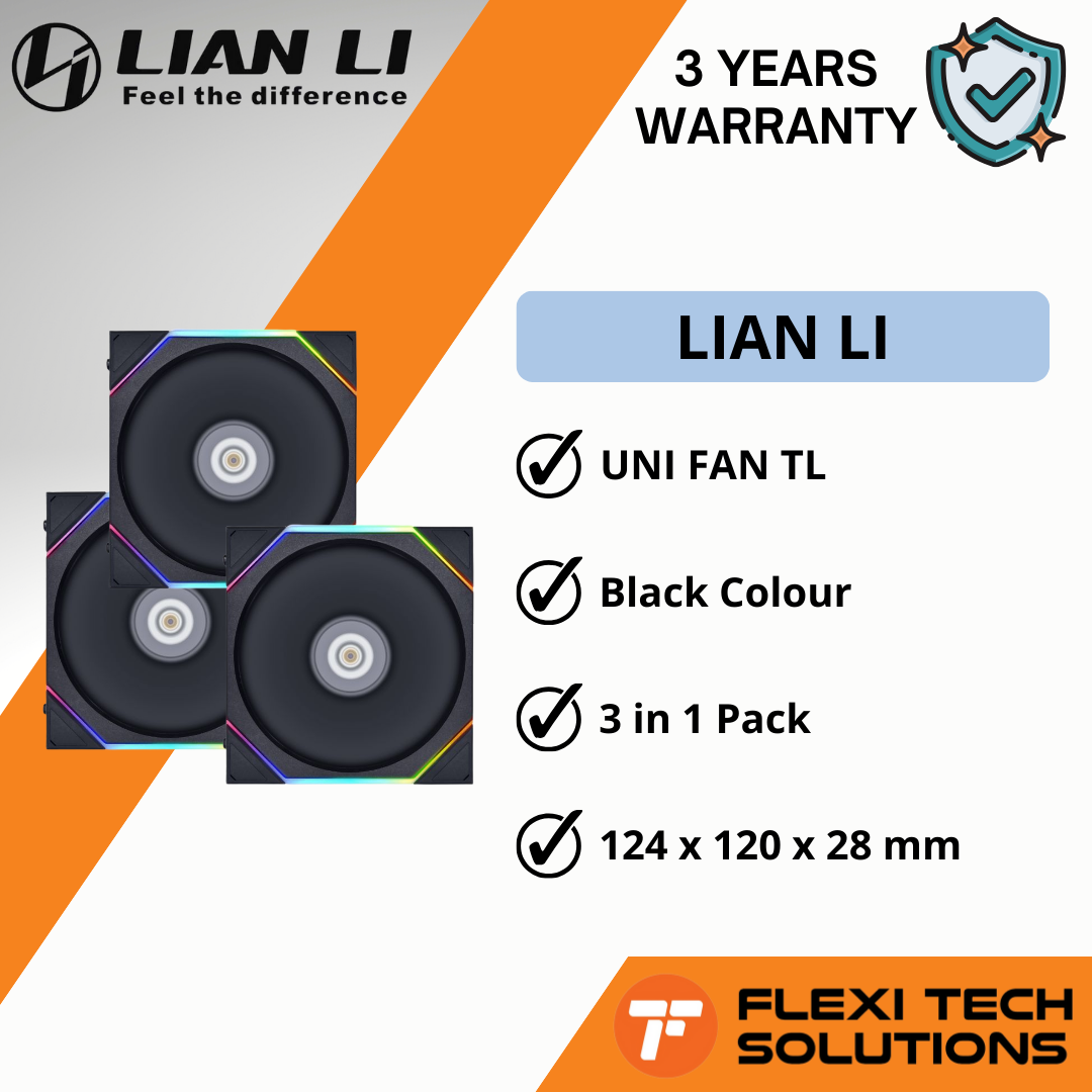 Flexi Tech LIAN LI UNIFAN TL 120 Single Pack / 3 in 1 Pack PC Casing ...