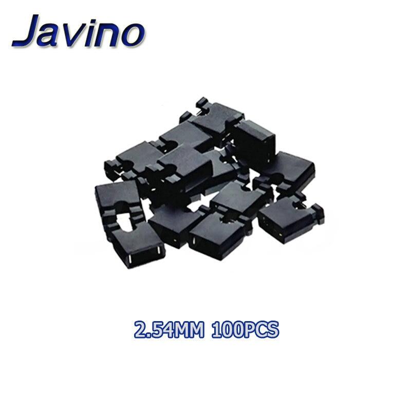 100Pcs Pin Header Jumper Blocks Connector 2.54มม. สำหรับ3 1/2 Hard Disk ...