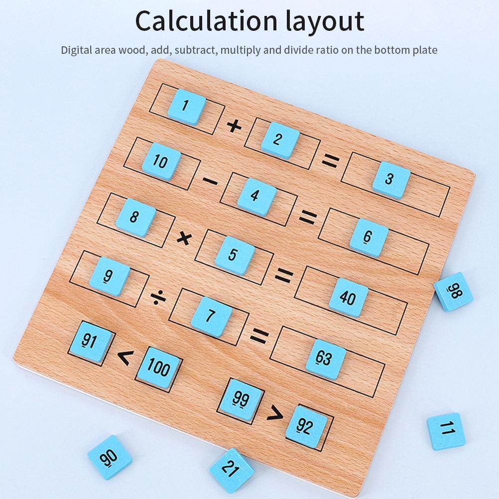 Wooden Hundred Board for Kids Multiplication Board Math Game Preschool ...