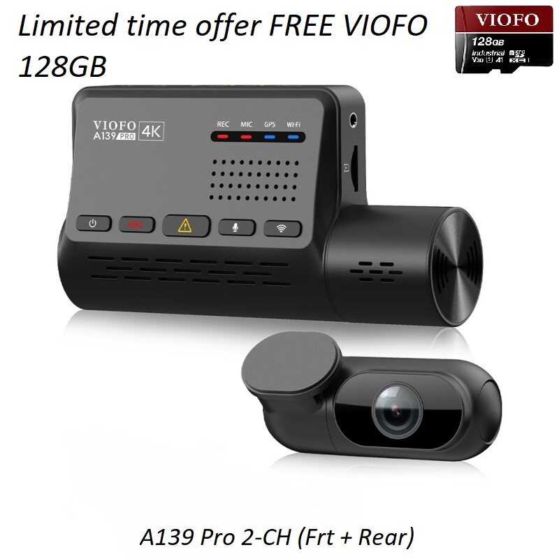VIOFO A139 PRO 4K 3CH/ 2CH Dash Cam Front 4K 2160P + Interior 1080P ...