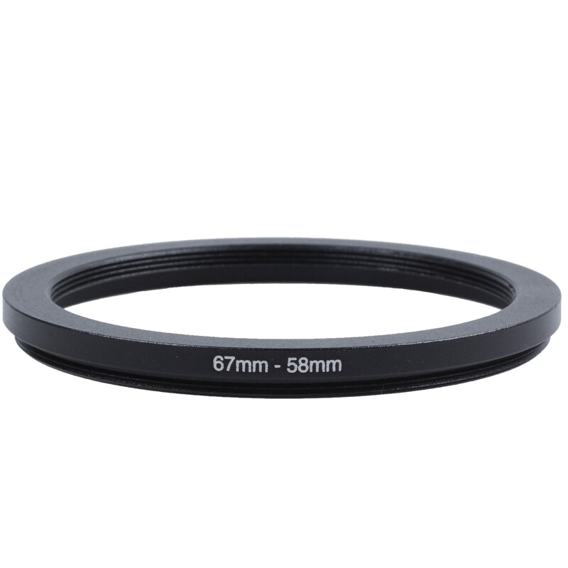 67mm-58mm 67mm to 58mm Black Step Down Ring Adapter for Camera ...