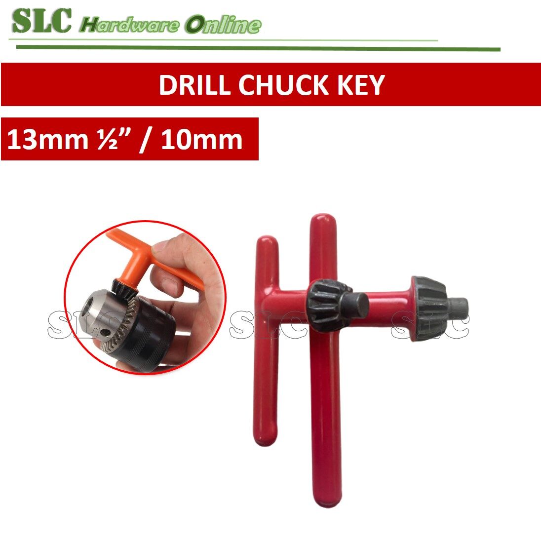 10mm / 13mm High Quality Drill Chuck Key Rubber Grip 3/8" 1/2" Pembuka ...