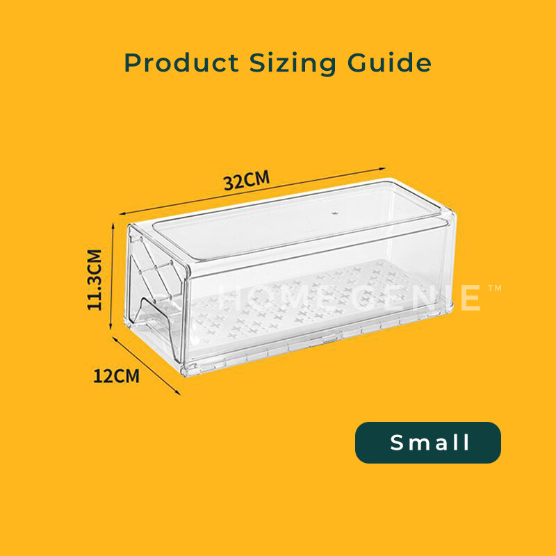 Transparent Plastic Refrigerator Organizer Filter Storage Box ...