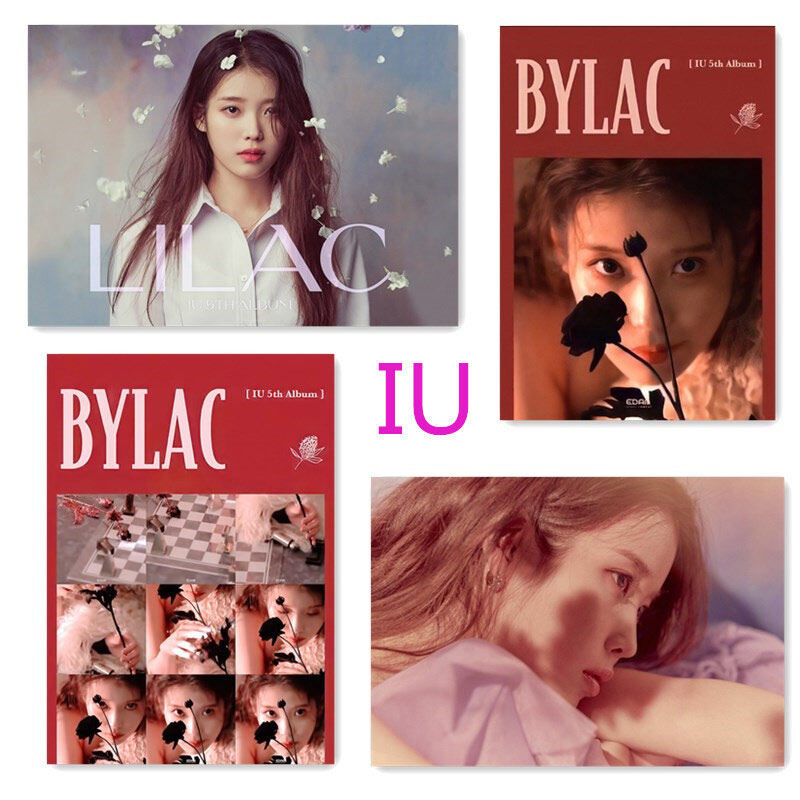 SHGG 2ชิ้น/เซ็ต Kpop Idols IU อัลบั้มสีม่วงโปสเตอร์ใหม่ติดด้วยตนเอง ...