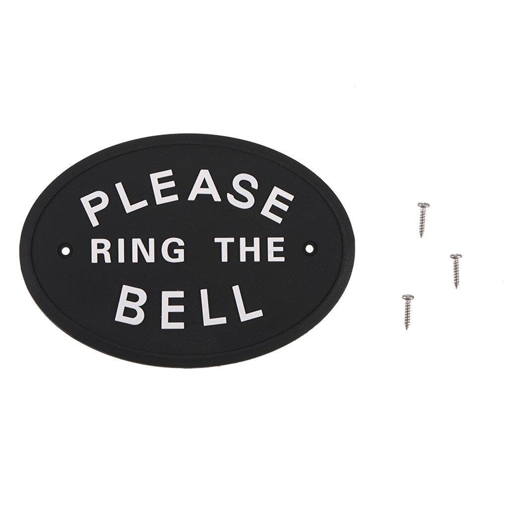 Door Plaque Garden Please Ring The Bell Sign with Screws Decorative ...