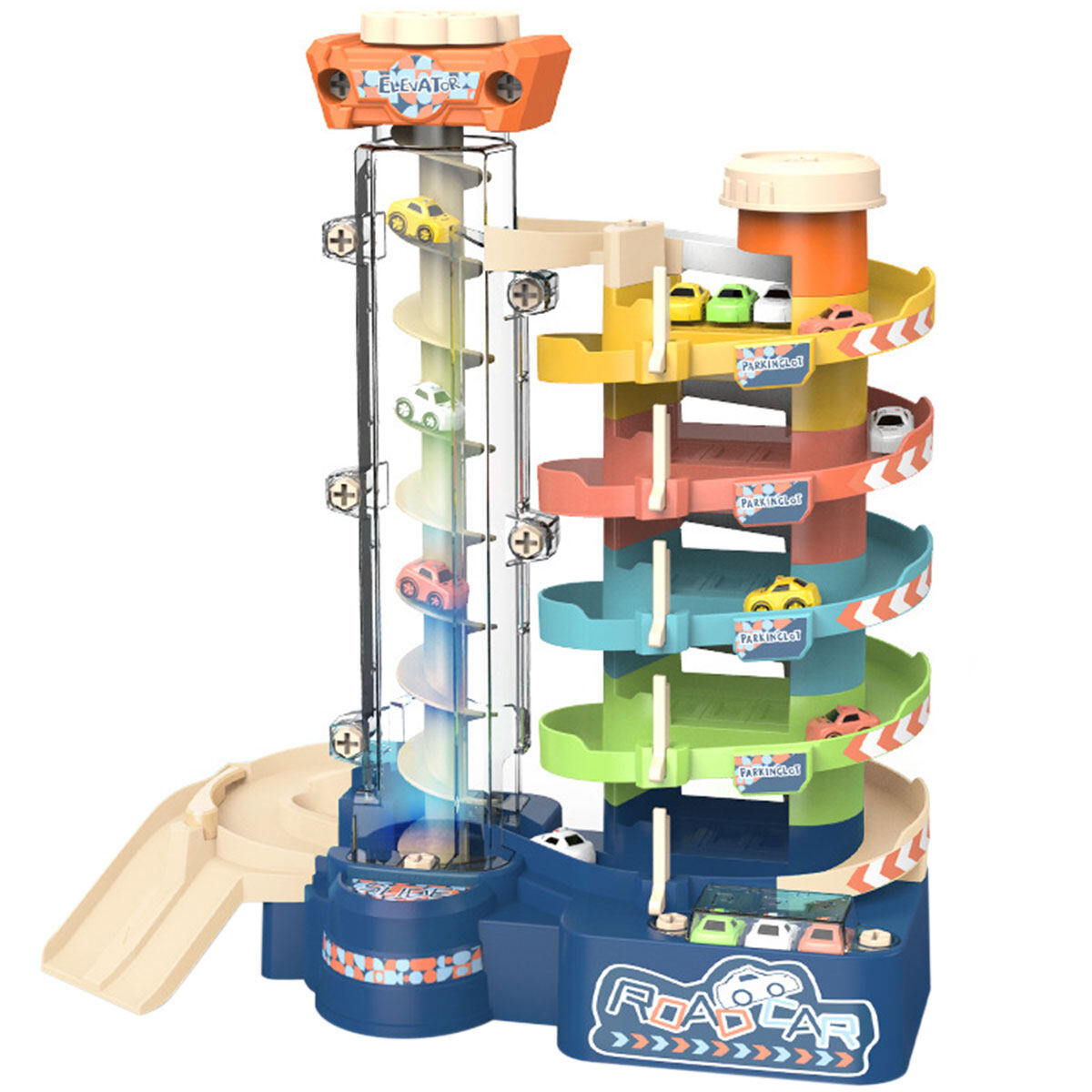 AOV 5-Level Garage Track Set Toy Automatic And Manual Car Track Set ...