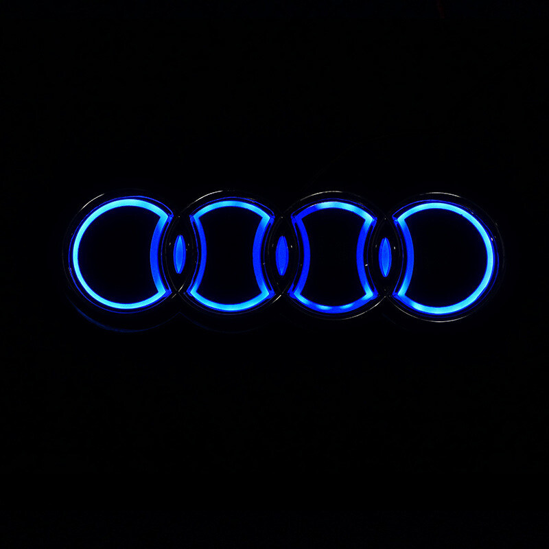 LED Light Emblems For Audi Car Front Bumper Logo Rear Bumper Badge ...
