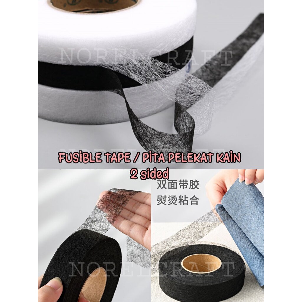 70YDS[ROLL]FUSIBLE TALE/IRON ON TAPE/PITA PELEKAT KAIN LENCANA DUA SIDE ...