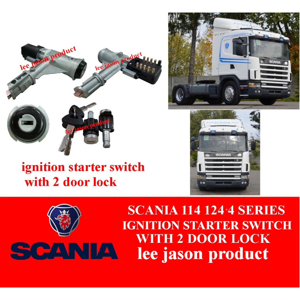 SCANIA 114 124 4 SERIES IGNITION STARTER SWITCH WITH 2 DOOR LOCK ...