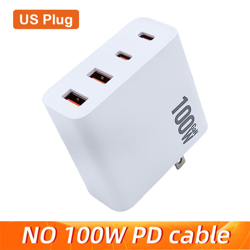 URVNS 100W USB C Wall Charger 4 Ports GaN PD 100W PPS 45W Fast Charging ...