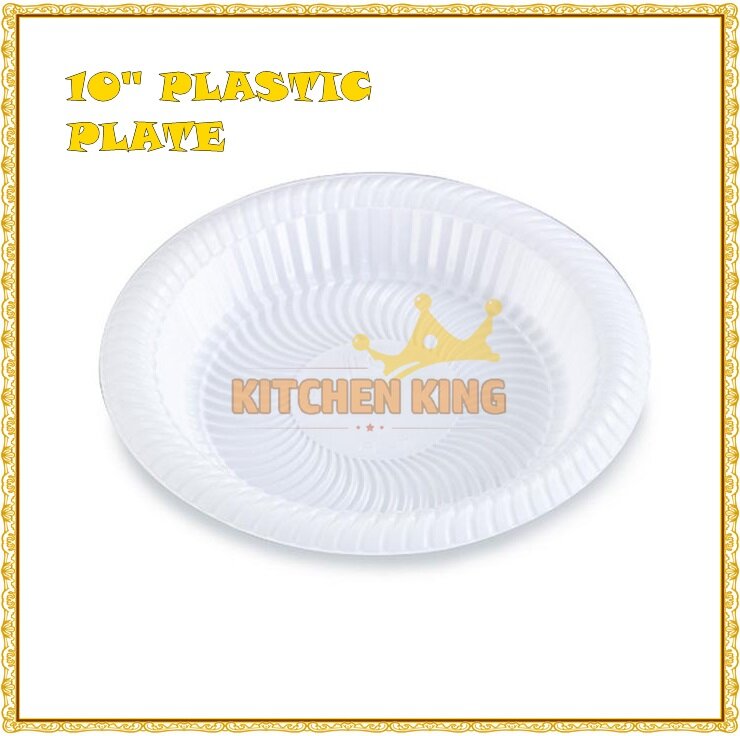 Plate Plastic Plates (10 inch) / Disposable Plastic Plate / Round ...