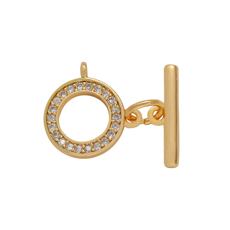 1ชุด18K ชุบทองทองแดง OT Clasps กำไลข้อมือแบบรัดแน่นล็อคสลับ Clasp ขั้วต่อหัวเข็มขัดสำหรับ ...