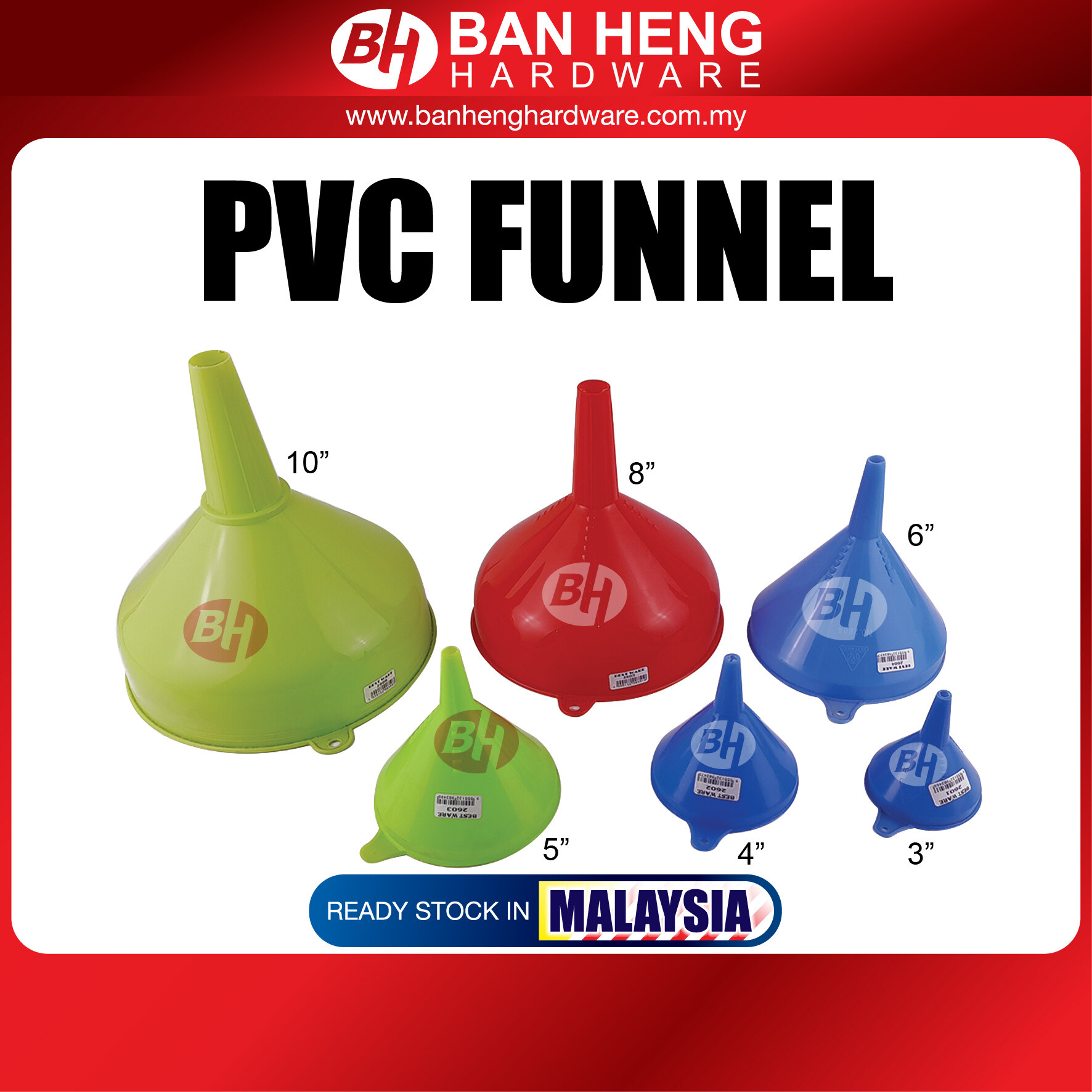 PVC FUNNEL 3" / 4" / 5" / 6" / 8" / 10" | Lazada