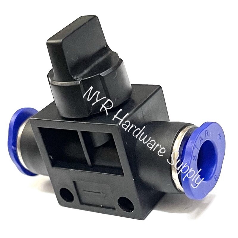 Pneumatic Hand Valve 6mm 8mm 10mm 12mm One Touch Fittng Hand Valve Push ...