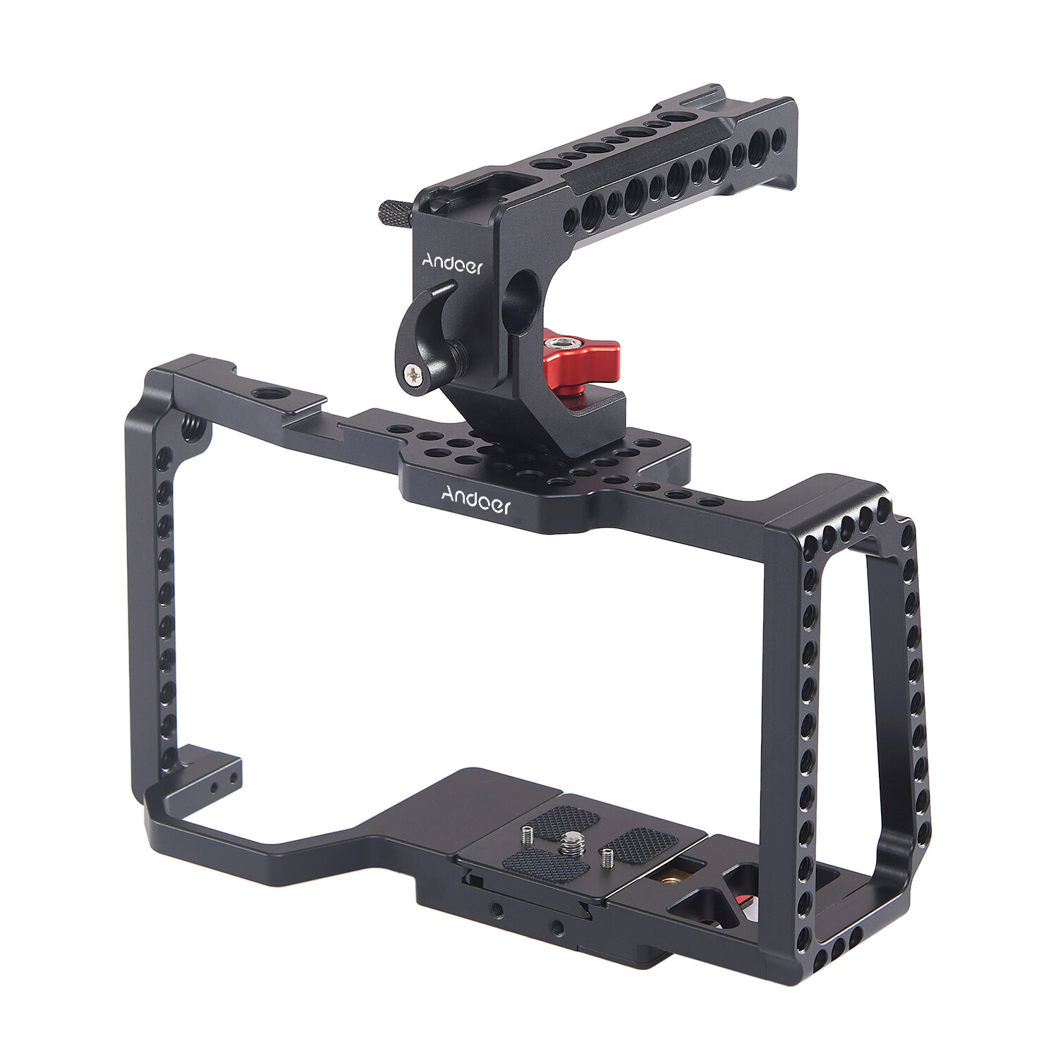 Andoer Camera Cage Video Stabilizer with Top Handle Grip Quick Release ...