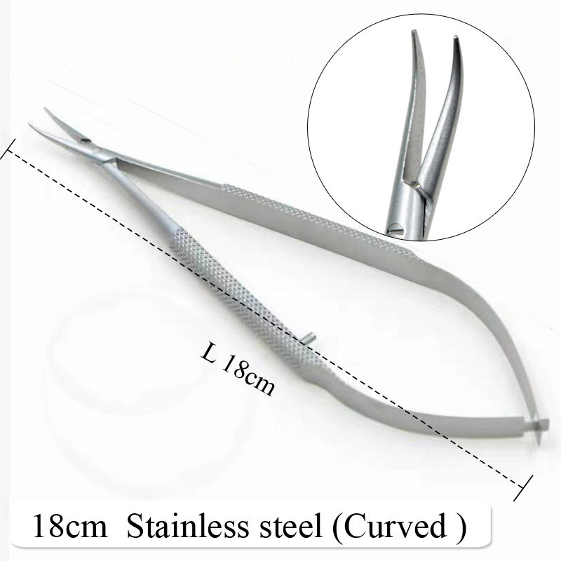 Stainless Steel Surgical Microneedle Holder Forceps Medical Ophthalmic ...