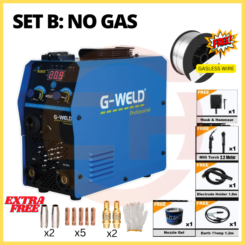 G-WELD MIG209 1KG MIG MMA TIG Welding Machine Welding Set Mig Gas ...