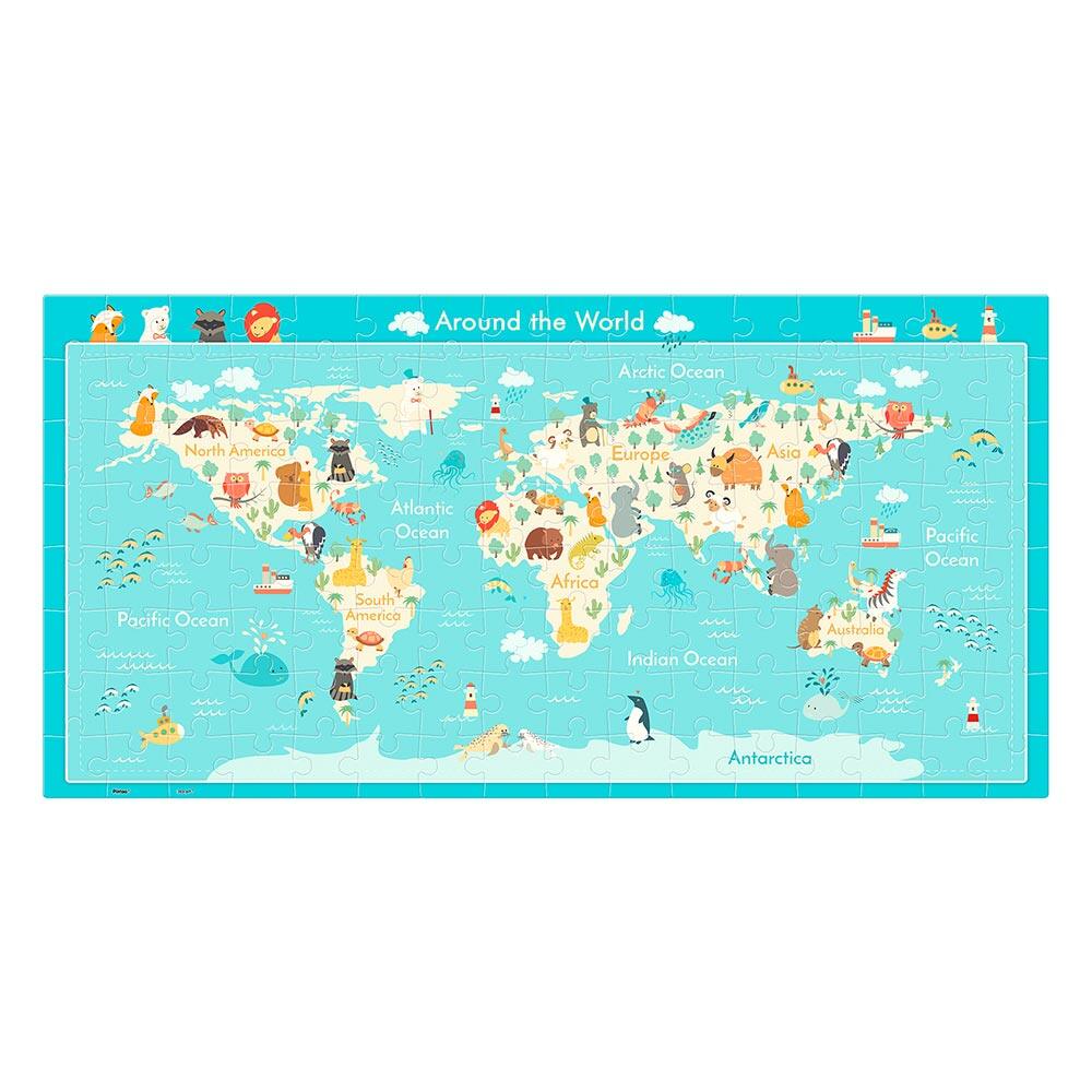 JUNIOR 128 - Animals world map | Lazada