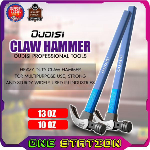 OUDISI heavy duty 30MM claw hammer Fiberglass hammer handle carpenter ...