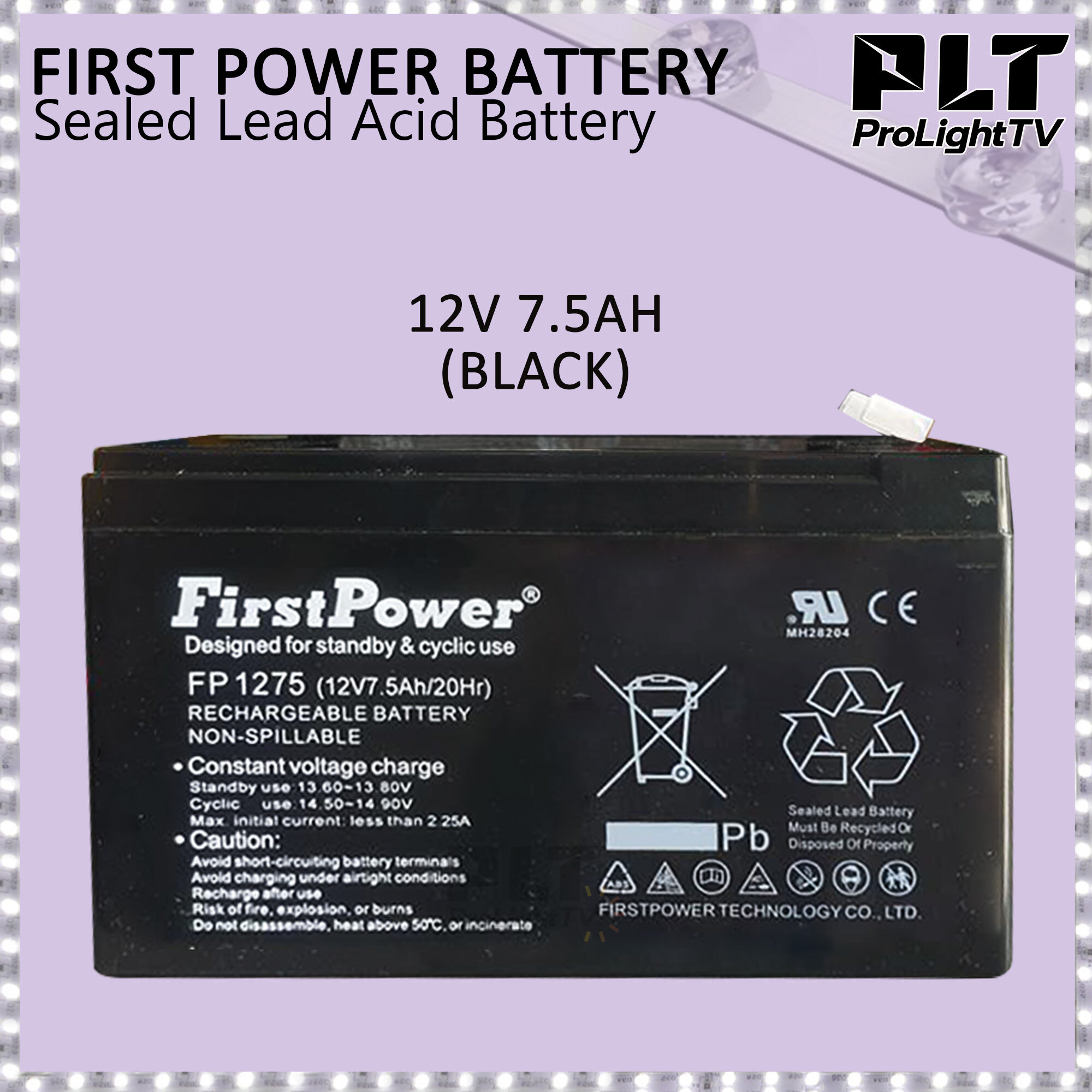 (No Supply to Sabah & Sarawak) FirstPower 12v 7.2ah Rechargeable ...