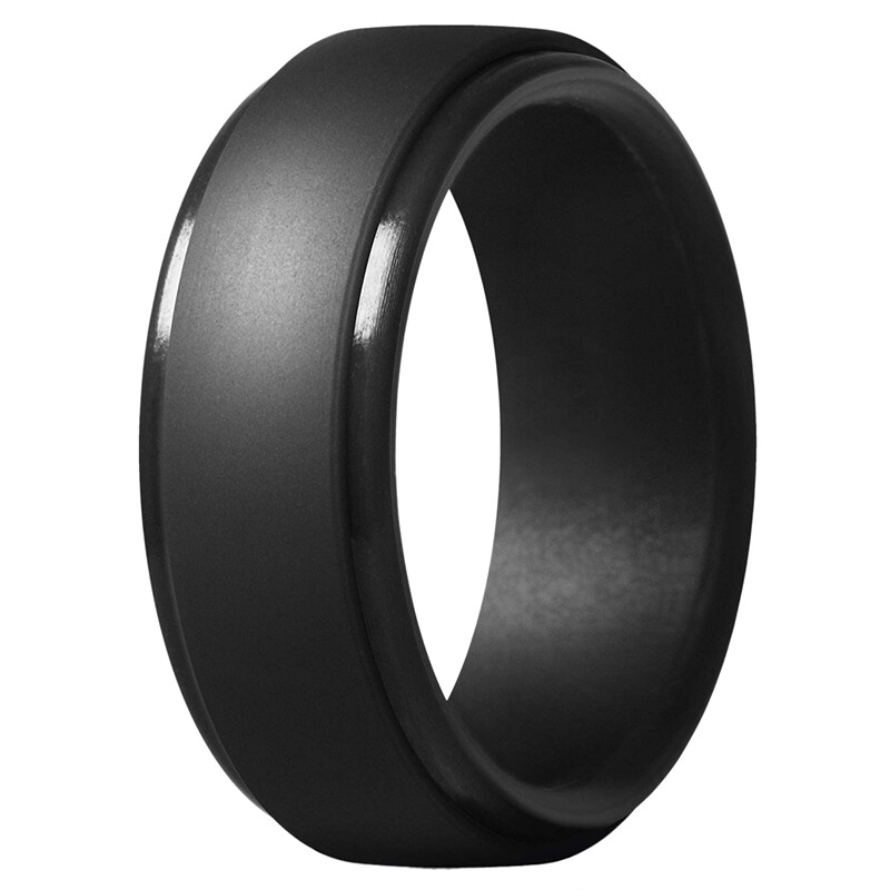 8Mm Popular Camouflage Black Men Silicone Cool Rings Women Rubber ...