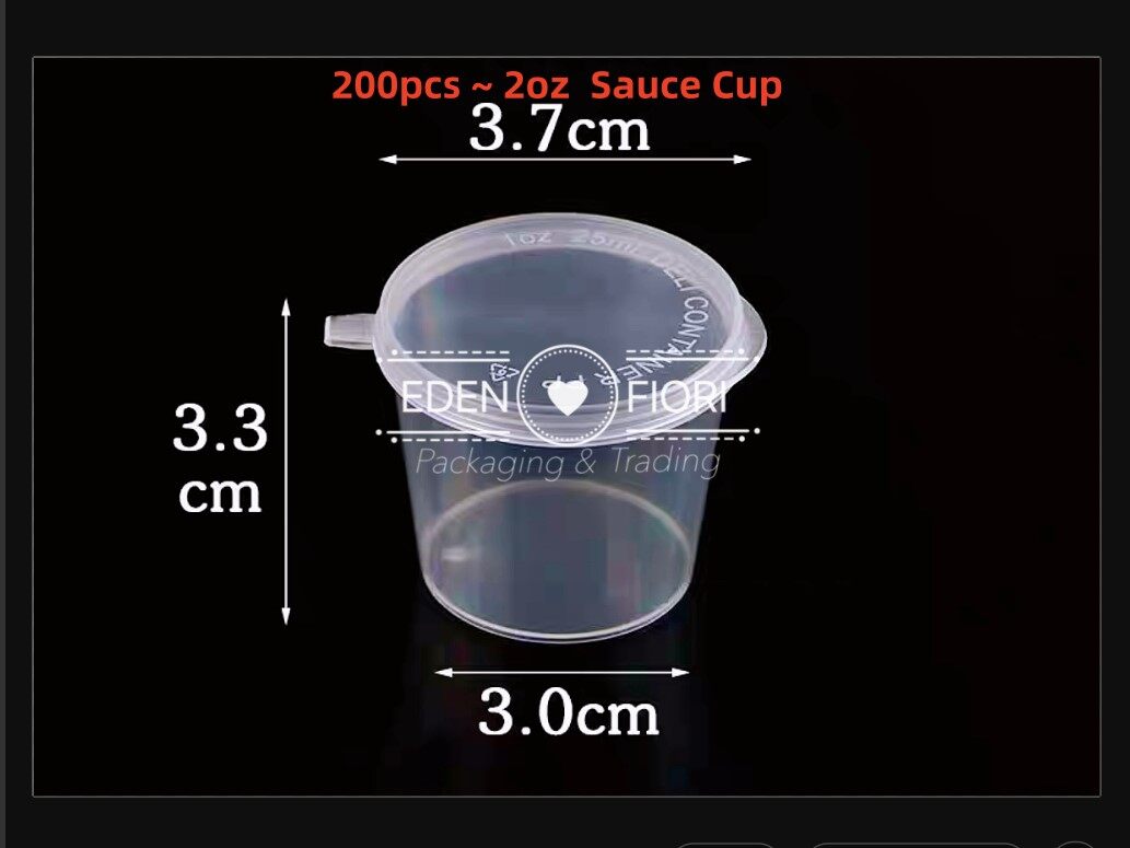 [±100's] 1oz/2oz/3oz/4oz PP Sauce Container / Round Disposable Plastic ...