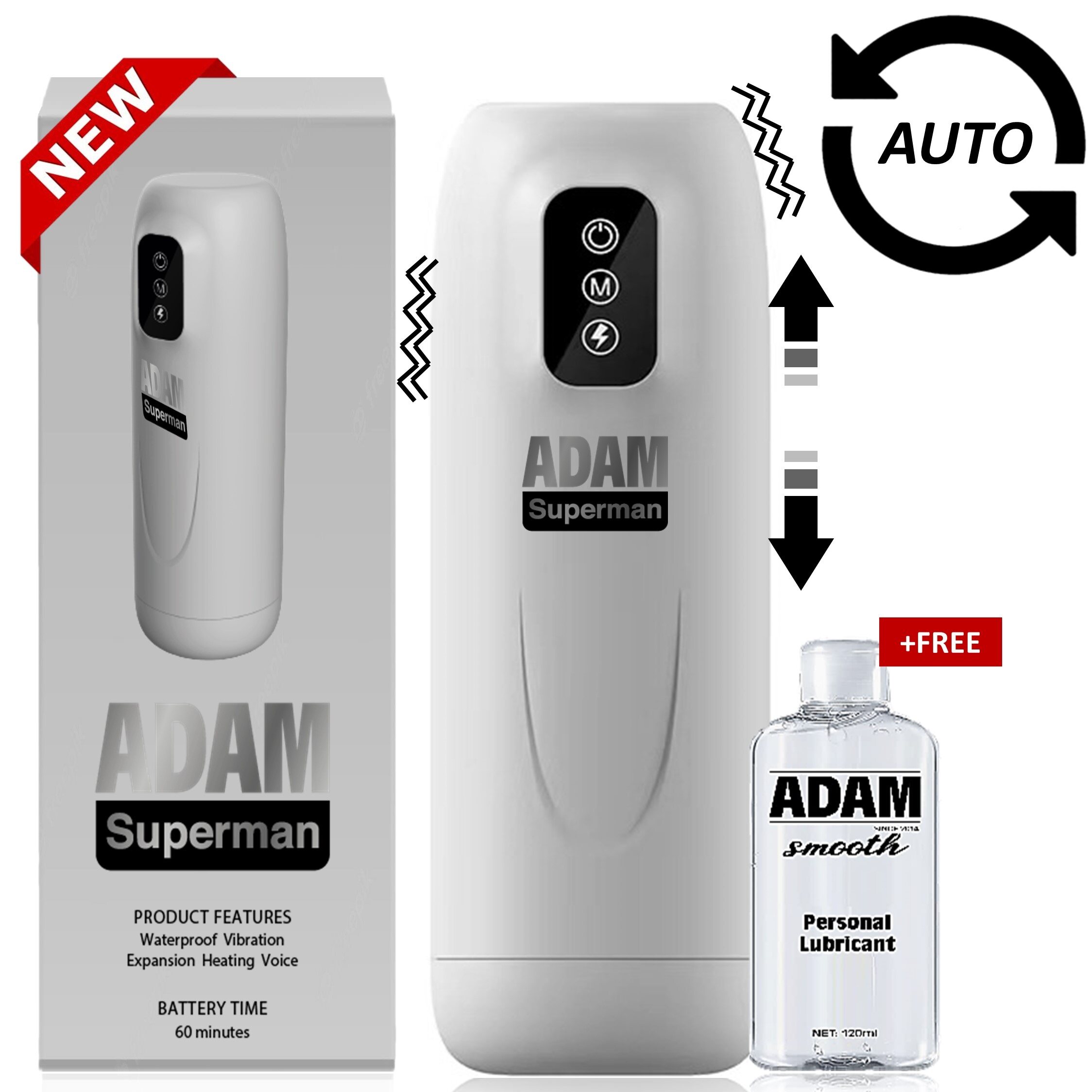 Adam Superman sex toy for man for men auto automatic thrusting sucking ...