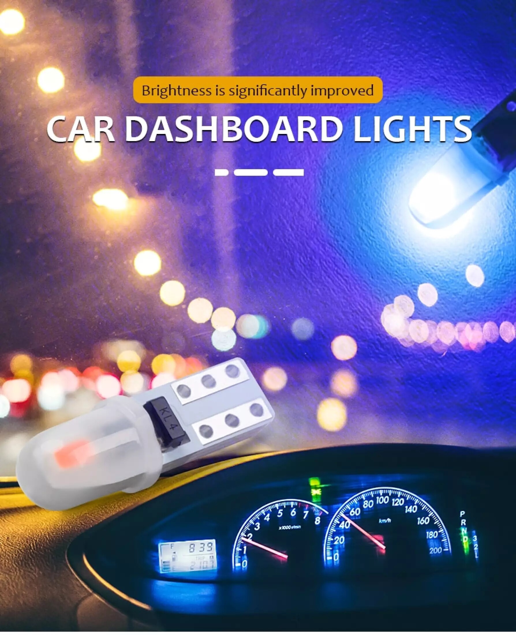PENCL 10Pcs T5 หลอดไฟ LED W3W W1.2W 12V หลอดไฟ LED Canbus รถ Auto Wedge Dashboard แสงความกว้าง ...