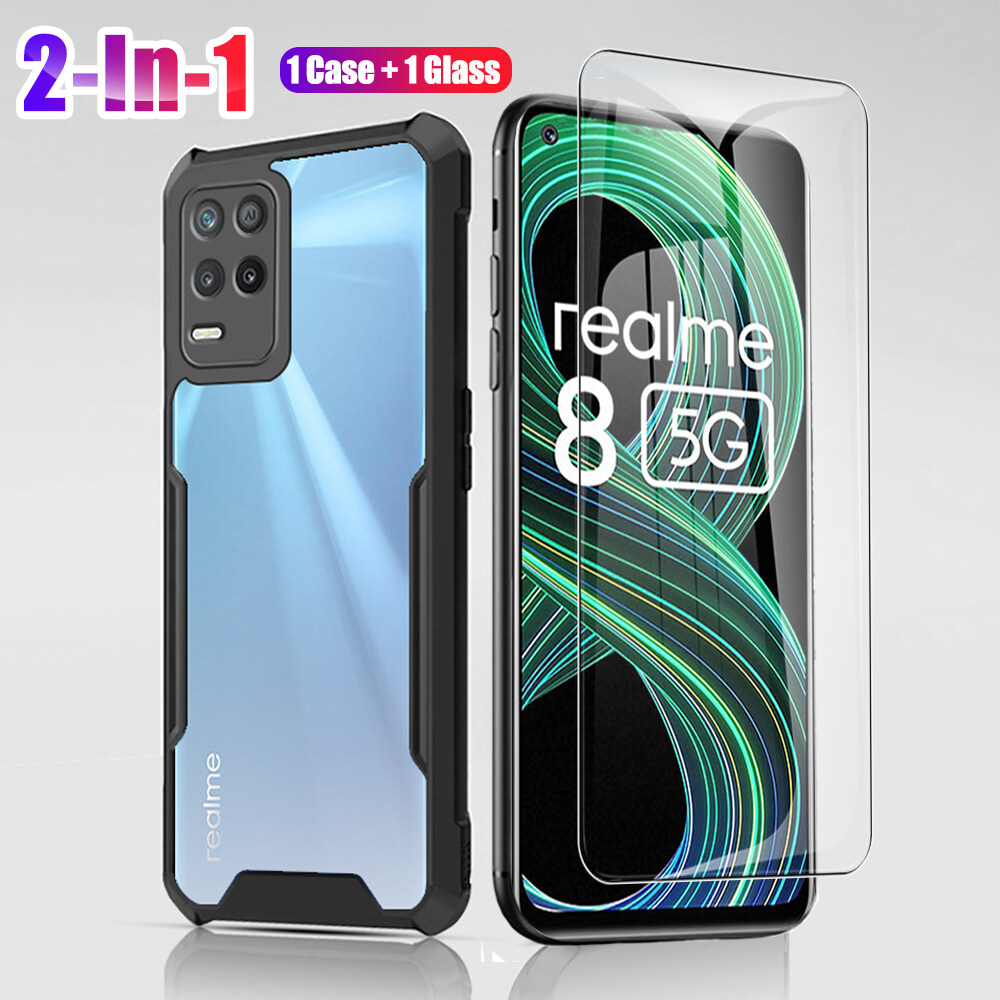 2 IN 1 360 Protection For Oppo Realme 8 4G 5G 8i 9i C21 transparent ...