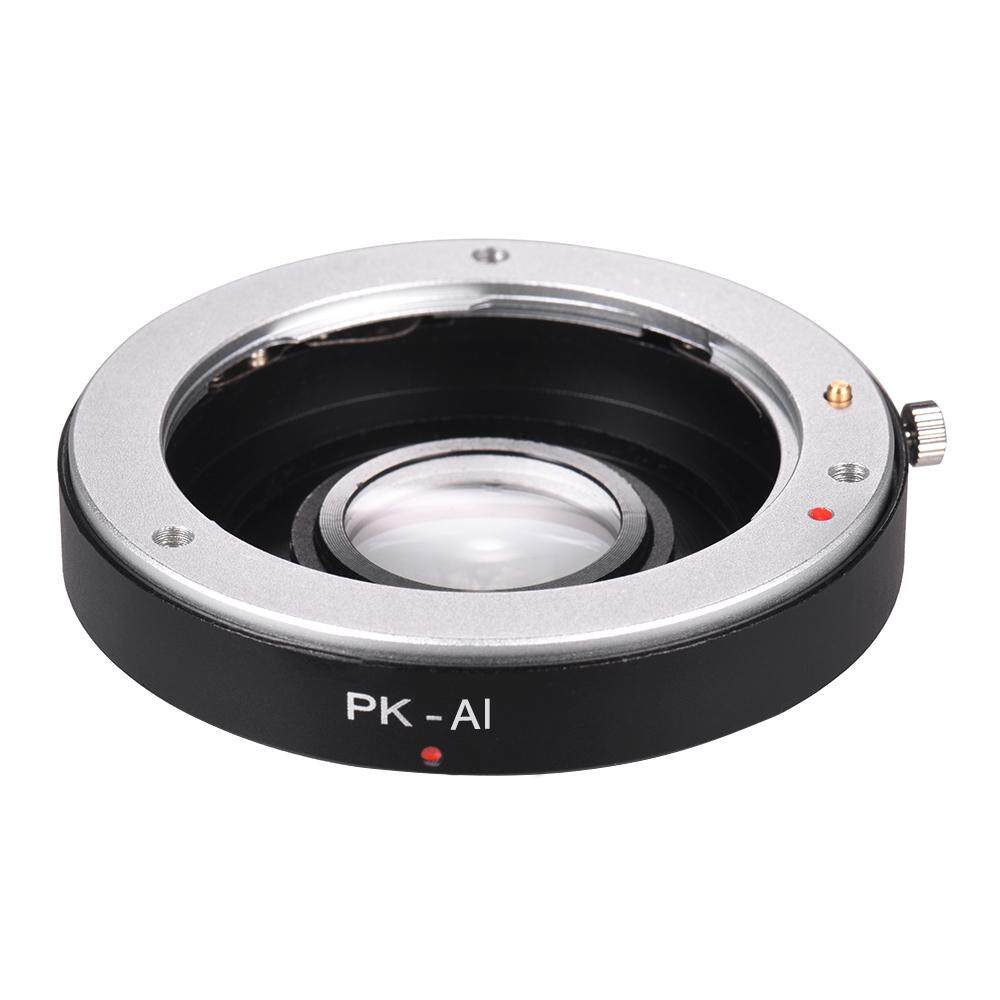 PK-AI Lens Mount Adapter Ring with Optical Glass for Pentax K Mount ...