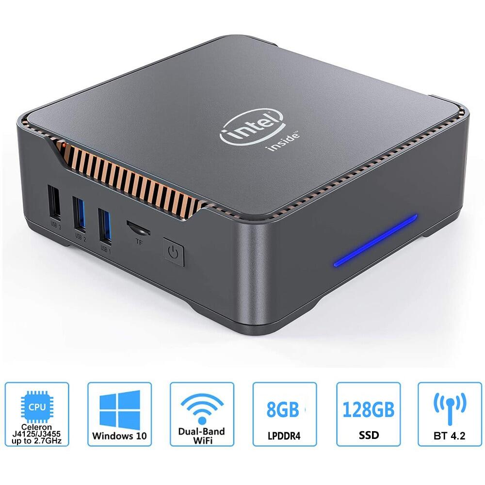 GK3V Mini PC Intel Celeron J4125/N5105 8GB DDR4 128GB/256GB Windows 11 ...