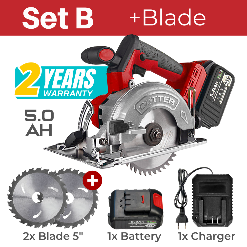 CS07 Cordless Circular Saw 5" Inch ( 136mm ) 5.0Ah Li-Ion Battery | Lazada