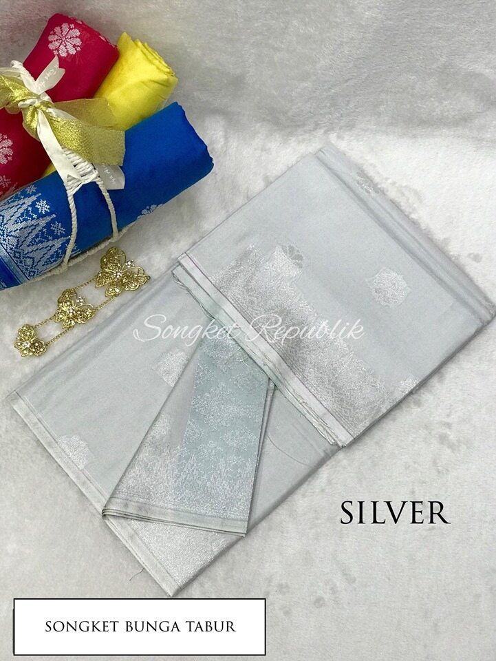 KAIN SONGKET TENUN BUNGA TABUR EXCLUSIVE ( 1 PASANG@4.25 METER ...