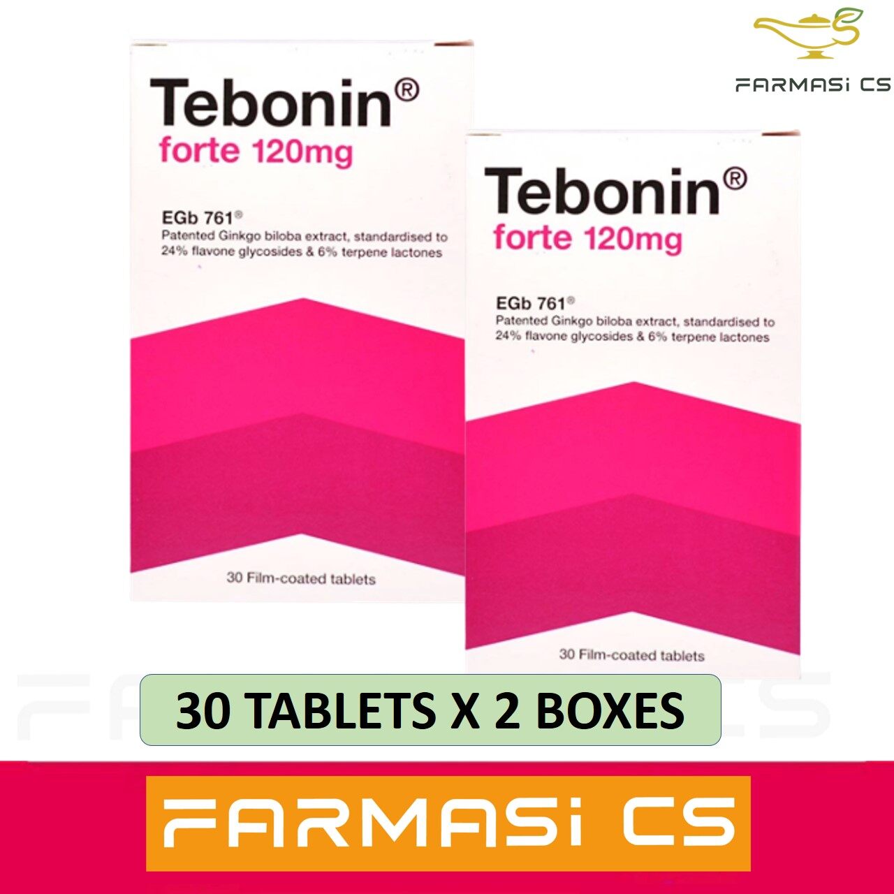 Tebonin forte 120mg 30 tablets x 2 Boxes (TWIN) EXP:02/2026 ...
