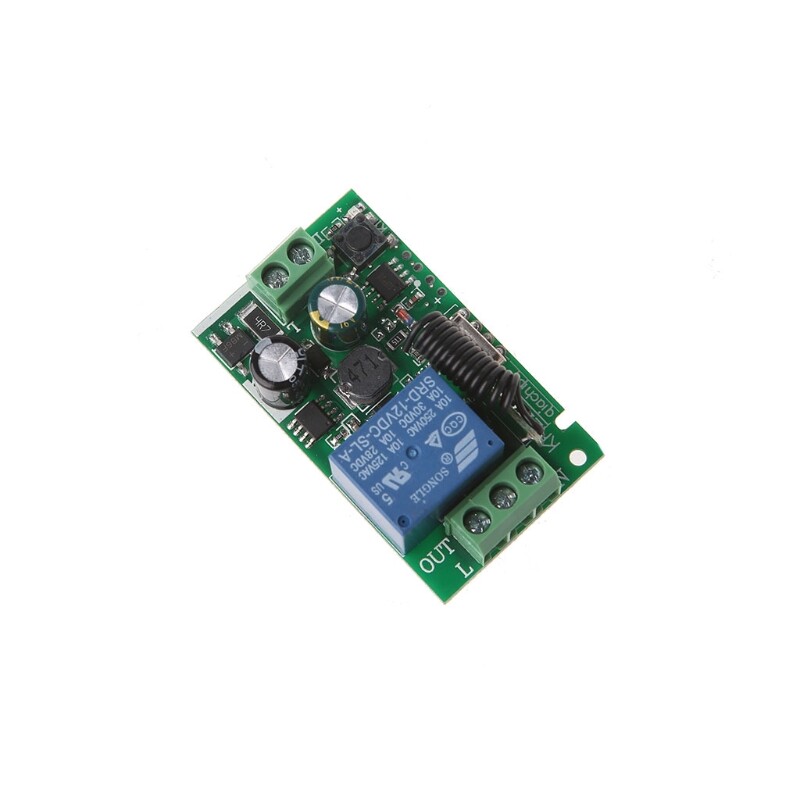 AC 220V 1CH RF 433MHz Wireless Remote Control Switch Module Learning ...