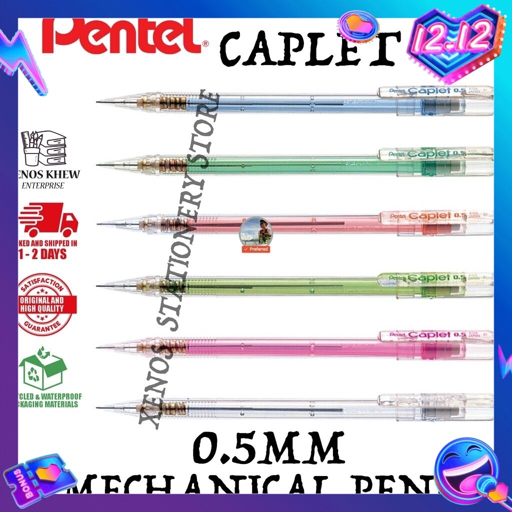 PENTEL CAPLET A105 MECHANICAL PENCIL 0.5MM (READY STOCK / 100% ORIGINAL ...