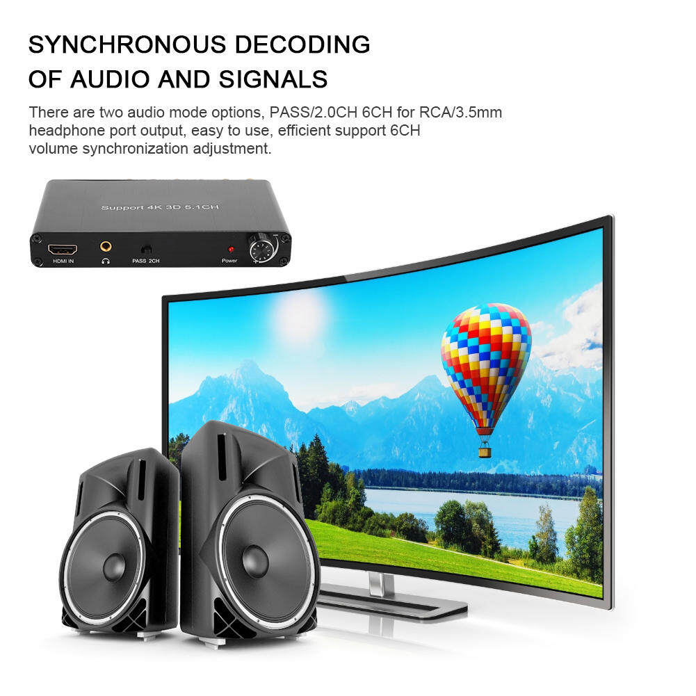 HDMI Audio Extractor Decoder ConverterสำหรับDolby Support 4K 5.1CHสาม ...