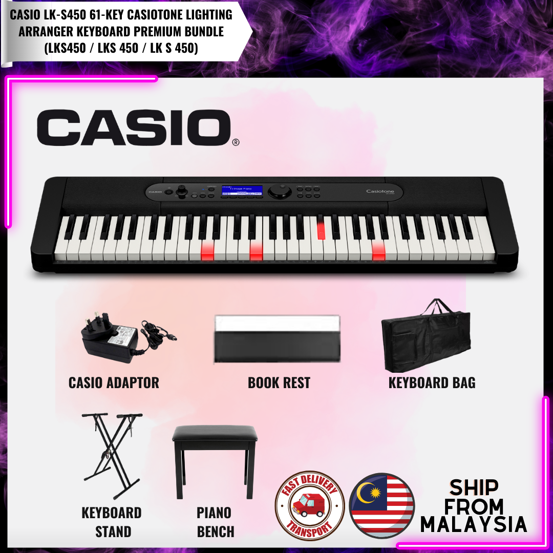 Casio LK-S450 61-key Casiotone Lighting Arranger Keyboard Premium ...