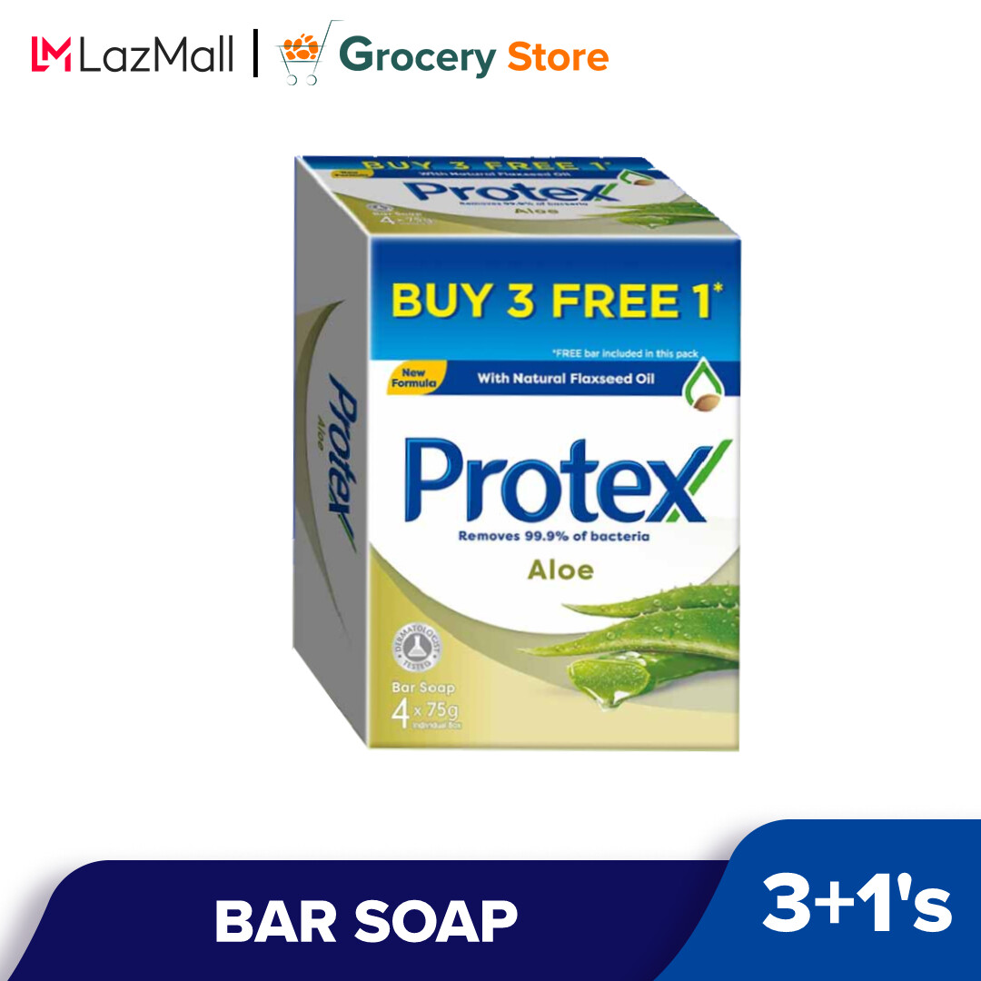 Protex Aloe Vera Antibacterial Bar Soap Valuepack 75g x 4 | Lazada