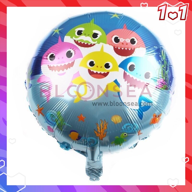 Baby Shark Foil Balloon Pinkfong Balloons Mommy Daddy Cartoon Fish Baby ...