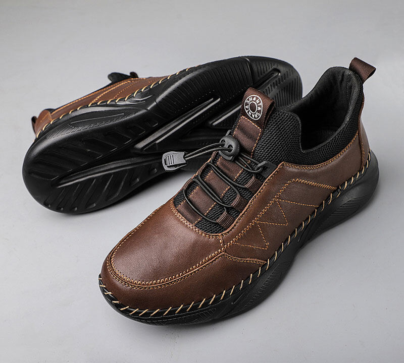 Men's Handmade Breathable Cowhide Shoes Casual Leather Shoes Soft ...