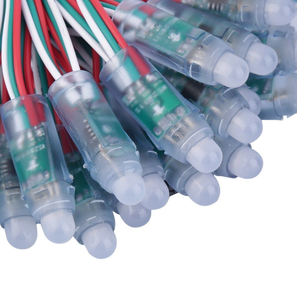 Dc 5V 50Pcs Ws2811 Rgb Full Color 12Mm Pixels Digital Addressable Led ...