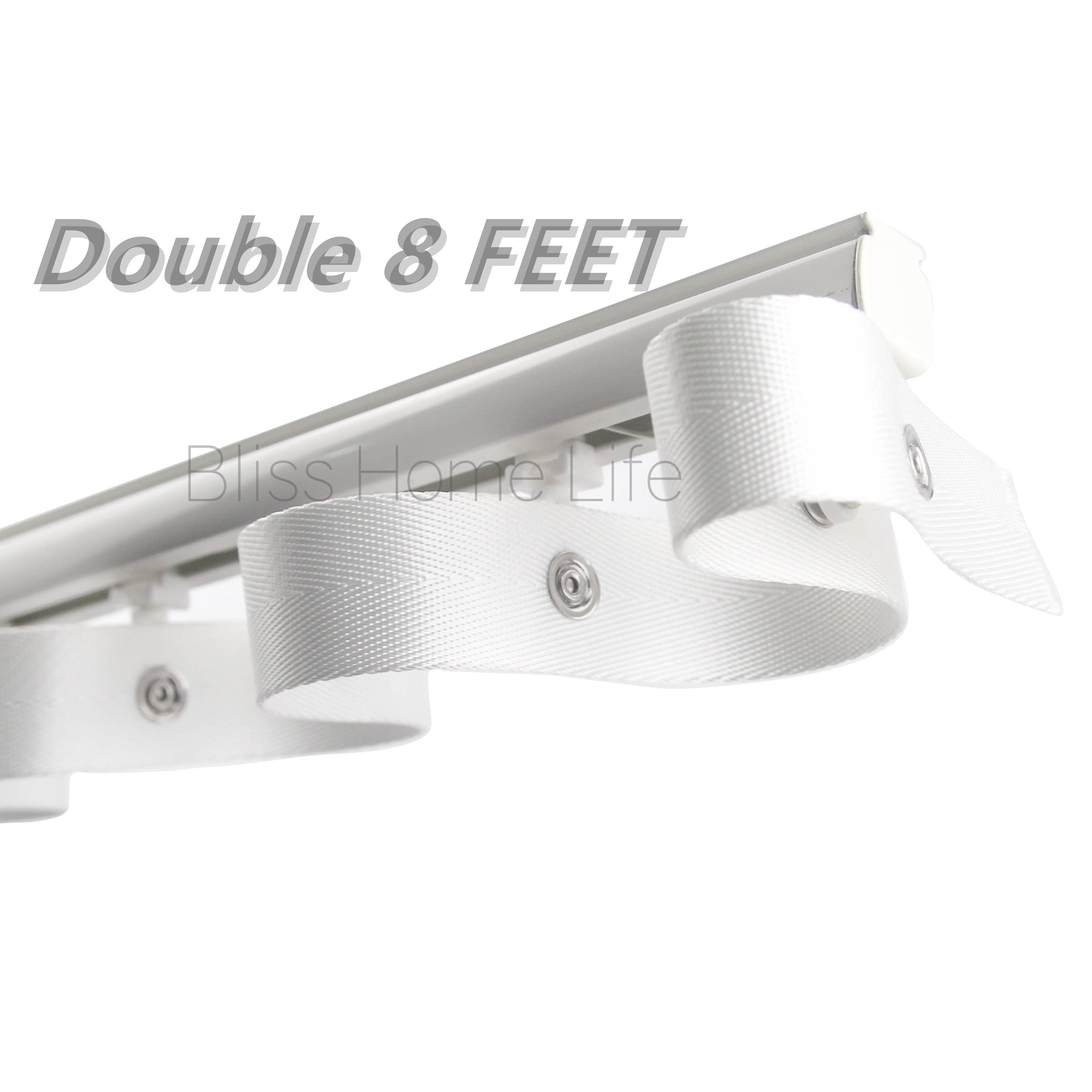 8 feet Double S Track (107mm/125mm Snap Tape) | Ripple Fold Track | S ...